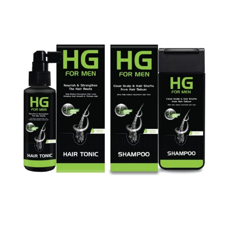 Jual HG For Men Shampoo 180ml / HG Hair Tonic 90ml | Shopee Indonesia