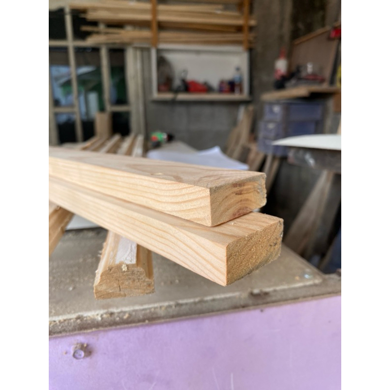 Jual Wall batten jati belanda / bahan spanram / wall pannel 100-120cm ...