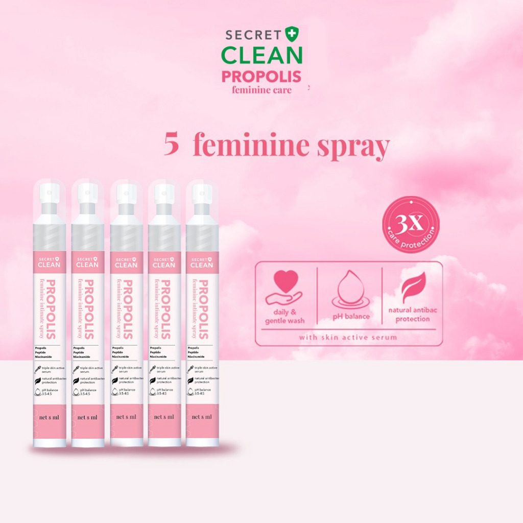 Jual SECRET CLEAN Propolis Feminine Intimate Spray (8ml) // Propolis ...