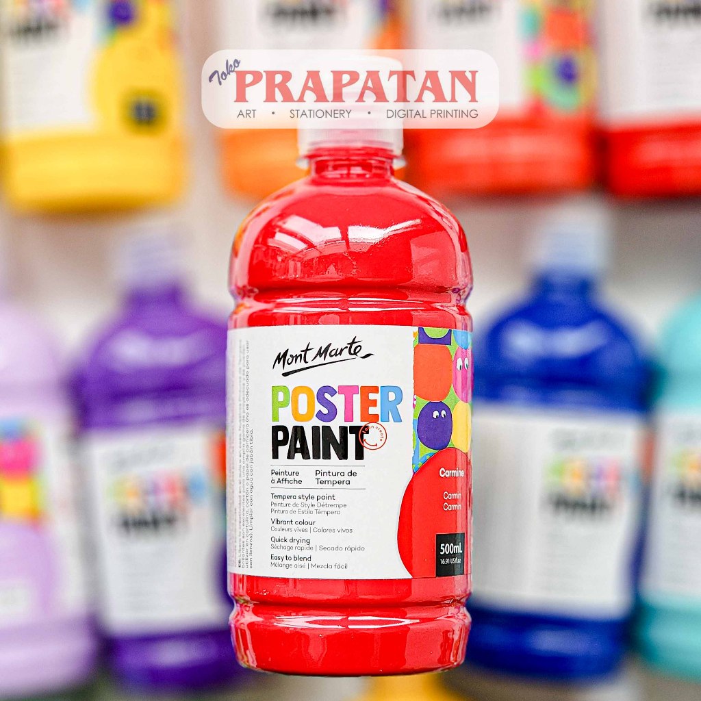 Jual Mont Marte Poster Paint 500ml | Kids Washable Hand Painting | Cat ...