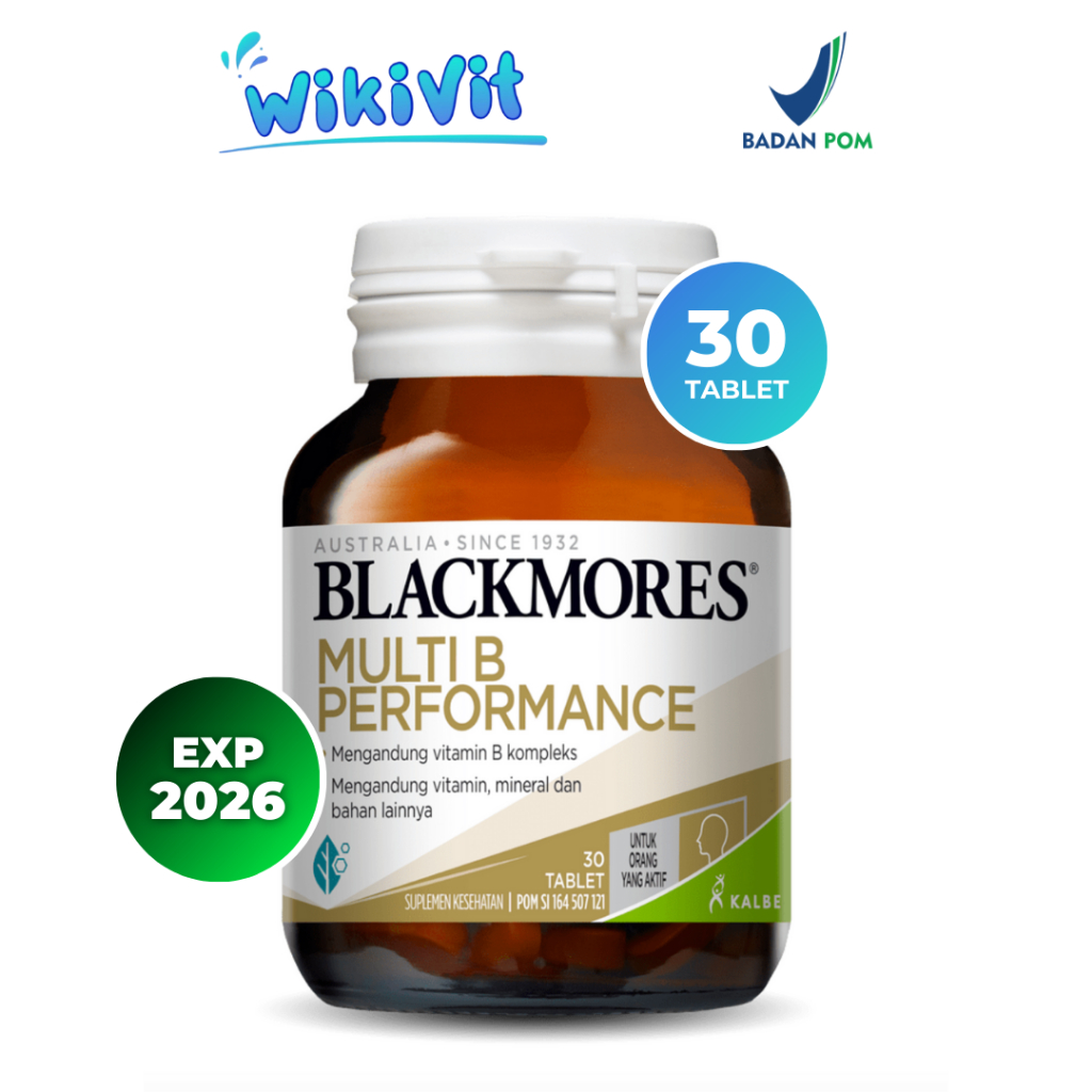 Jual BLACKMORES Multi B Performance 30 Tablet - Halal BPOM Kalbe ...