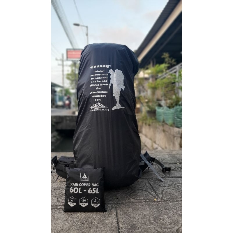 Jual Rain Cover Bag 60L - Mantel Tas Gunung Carrier 60L | Shopee Indonesia