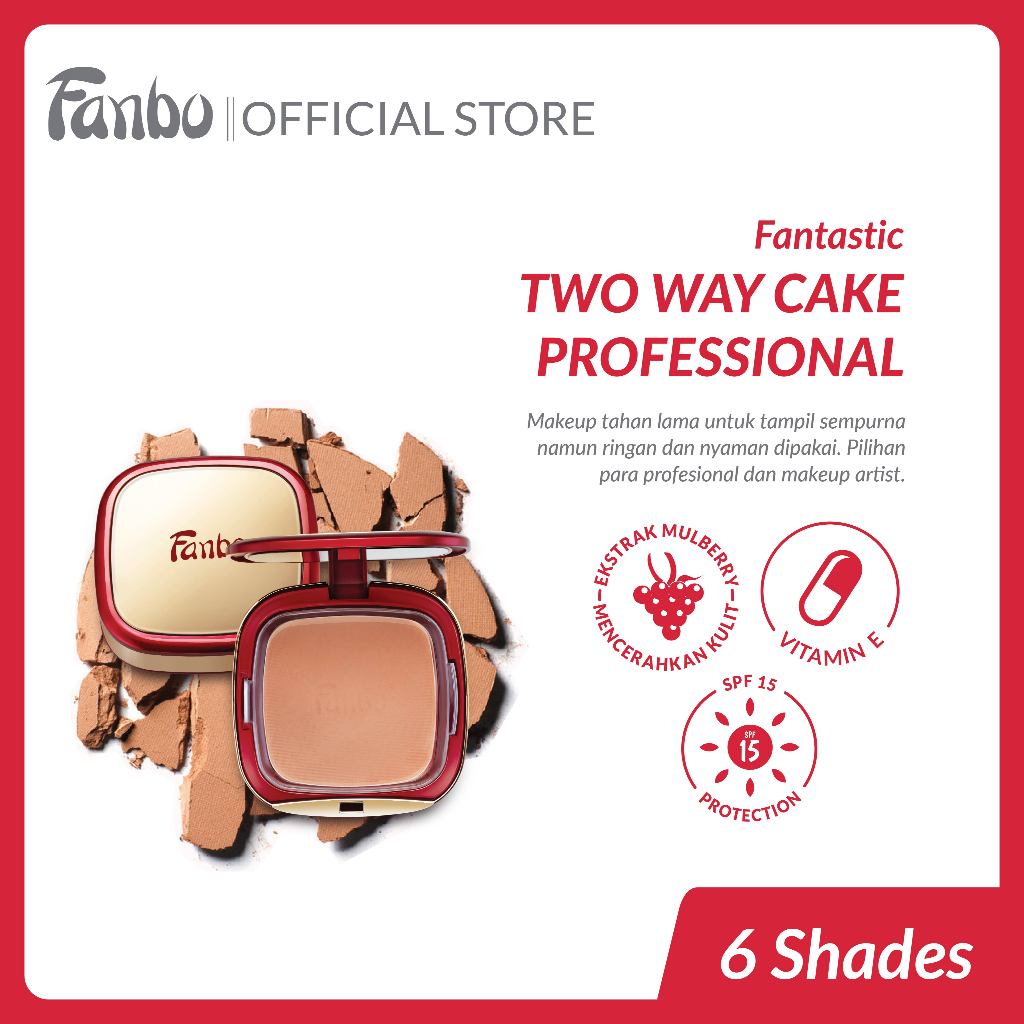 Jual Fanbo Professional Two Way Cake SPF 15 | Shopee Indonesia
