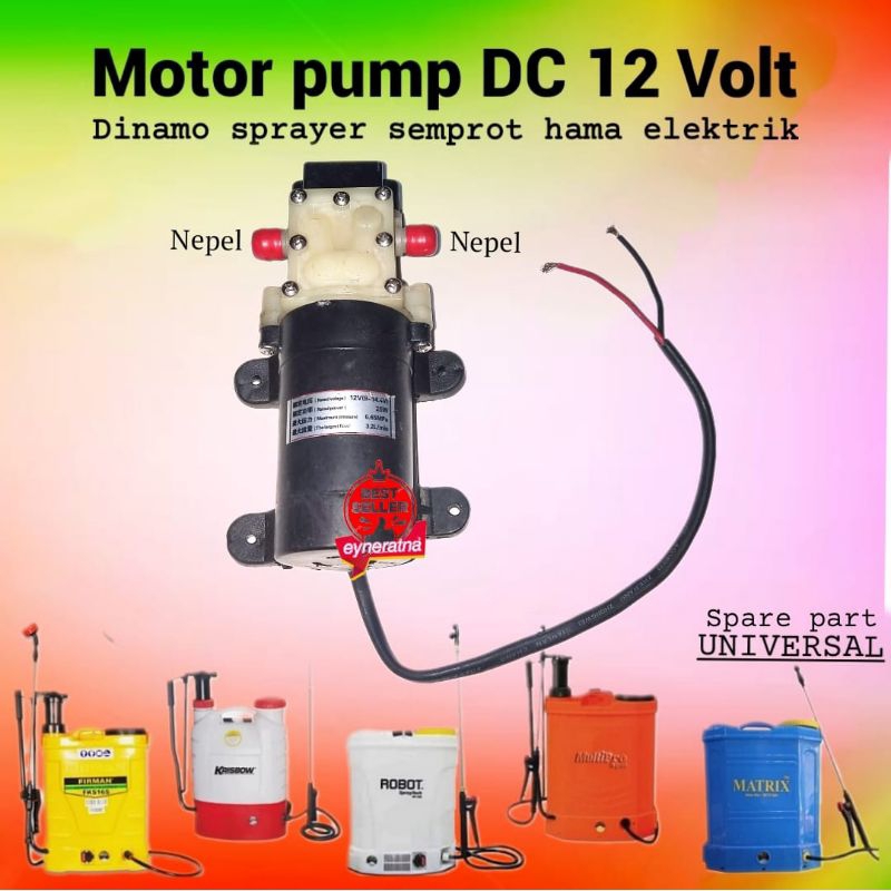 Jual Pompa air DC 12 volt 5LPM/dinamo pump dc 12 volt sprayer semprot ...