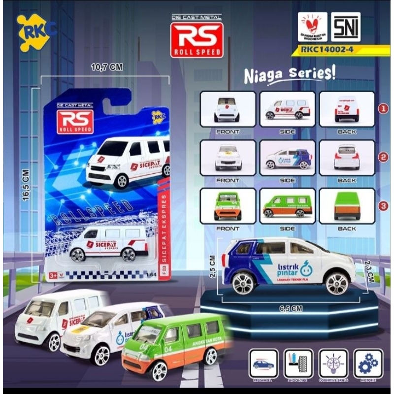 Jual Diecast metal Roll Speed RKC mobil niaga series mobil operasional ...