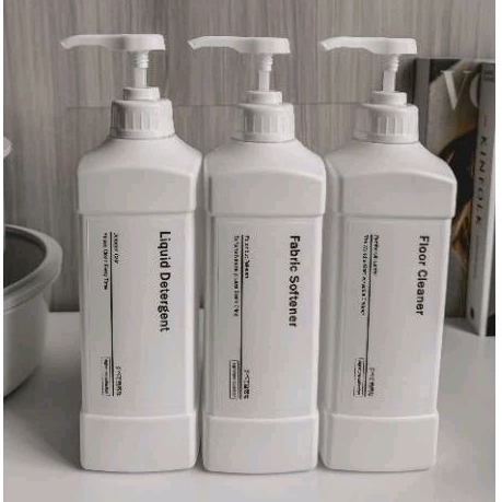 Jual Botol Pump Detergen Plastik Tebal 1000ml Refill Kosong Tempat ...