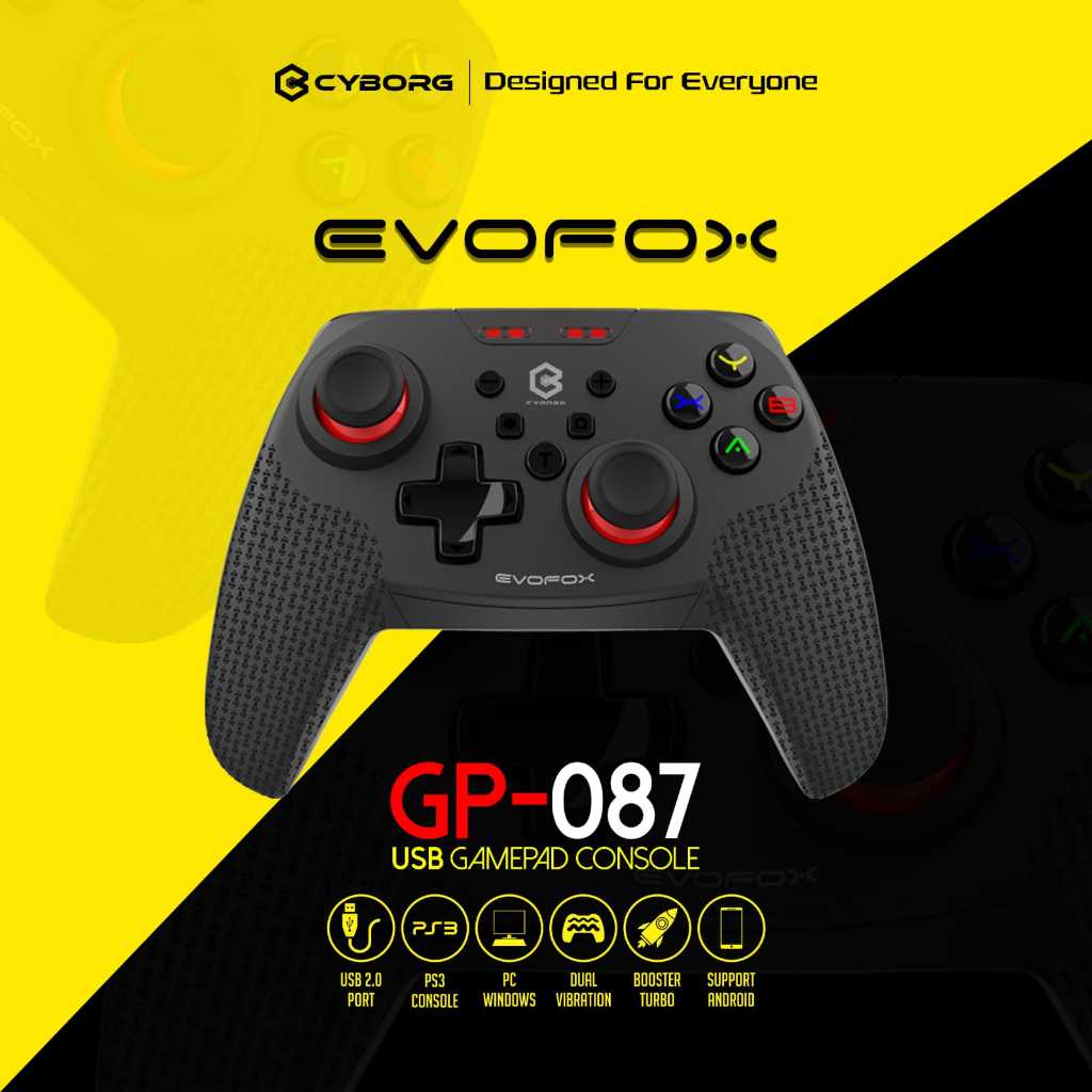 Jual CYBORG Stick Gamepad GP-087 EVOFOX Gamingpad Controler USB ...