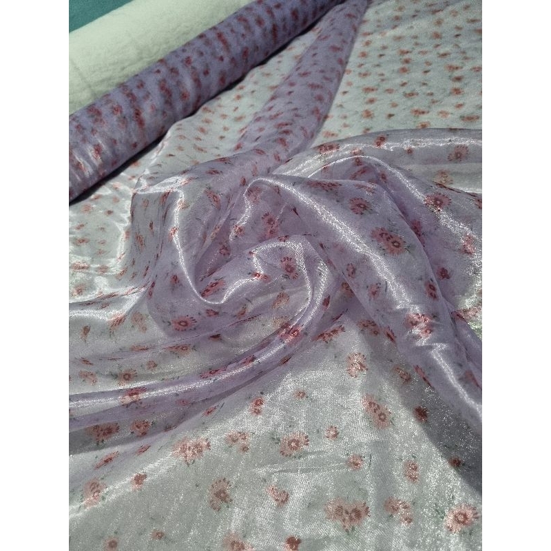 Jual Kain Organza Motif | Orgaza Print | Bahan Halus Organsa Corak ...