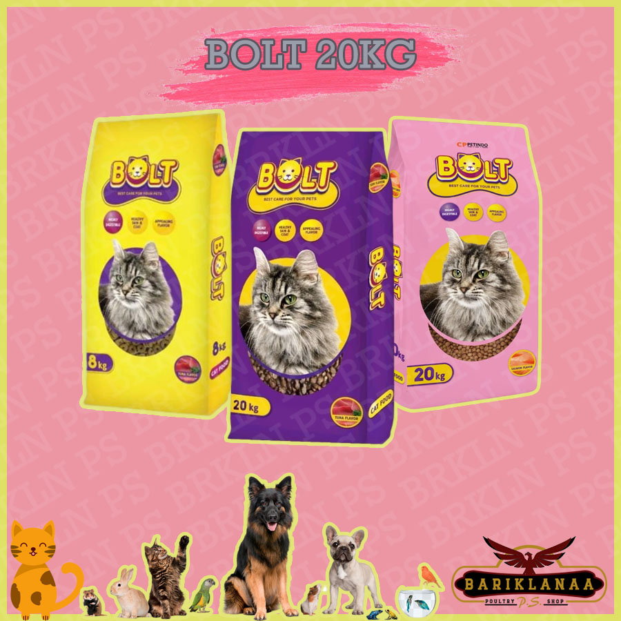 Jual BOLT CAT FOOD 20KG - PAKAN/MAKANAN KUCING BOLT 20KG RASA TUNA ...