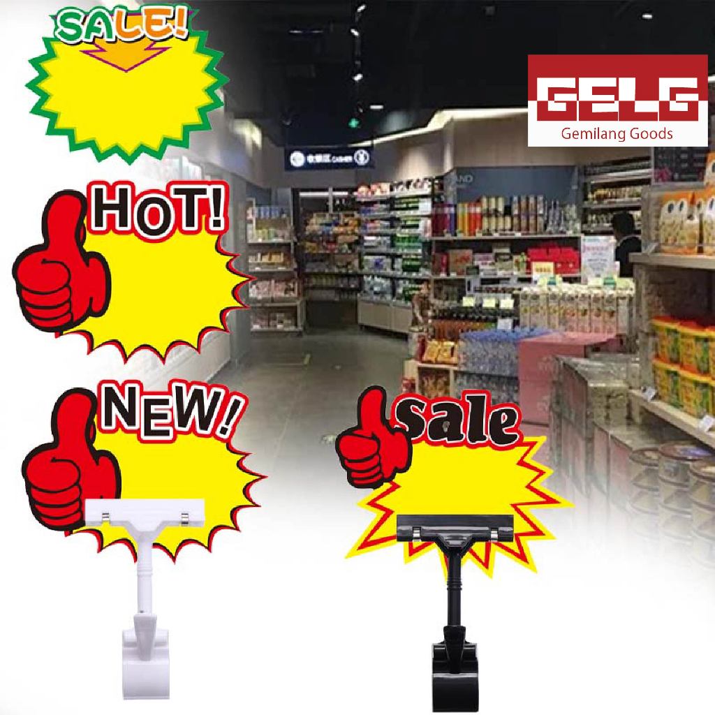 Jual 10 pcs/Pack New Tag Kartu Promo Sale Price Tag Jepit Price Tag ...