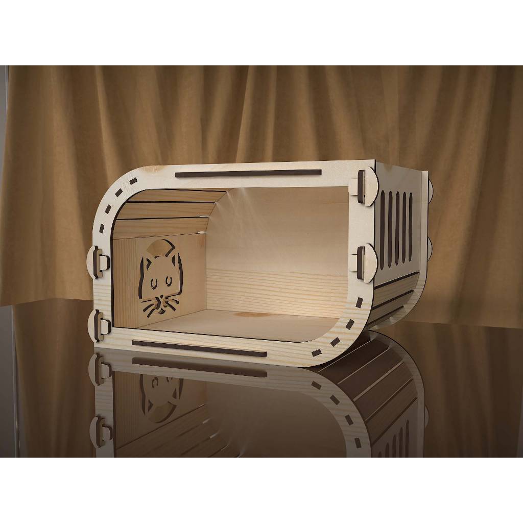 Jual MARVELWOODCUT- RUMAH KUCING PLYWOOD/KANDANG KUCING PUZZLE | Shopee ...