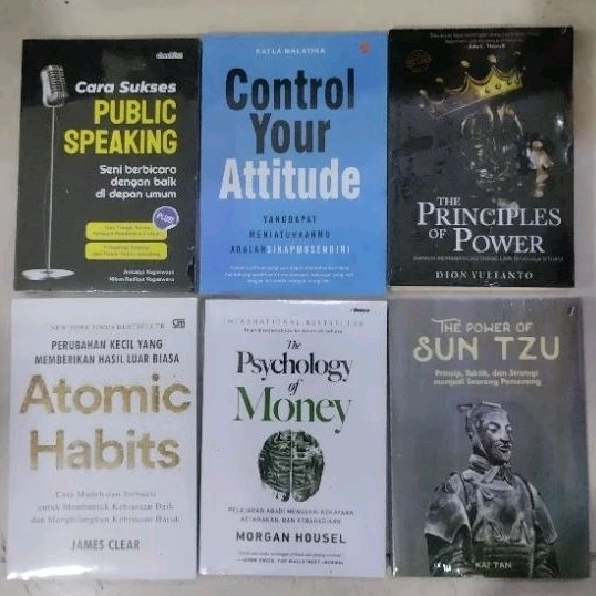 Jual Paket 6 Buku Motivasi Atomic Habits The Psychology Of Money Cara