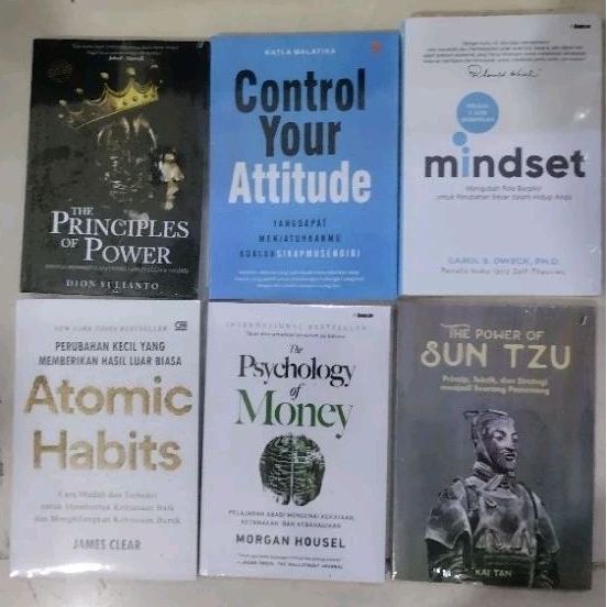 Jual Paket 6 Buku Motivasi Atomic Habits The Psychology Of Money