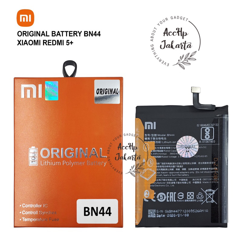 Jual Baterai Batre Redmi 5 plus BN 44 Original Redmi 5 + BN44 ORIGINAL ...
