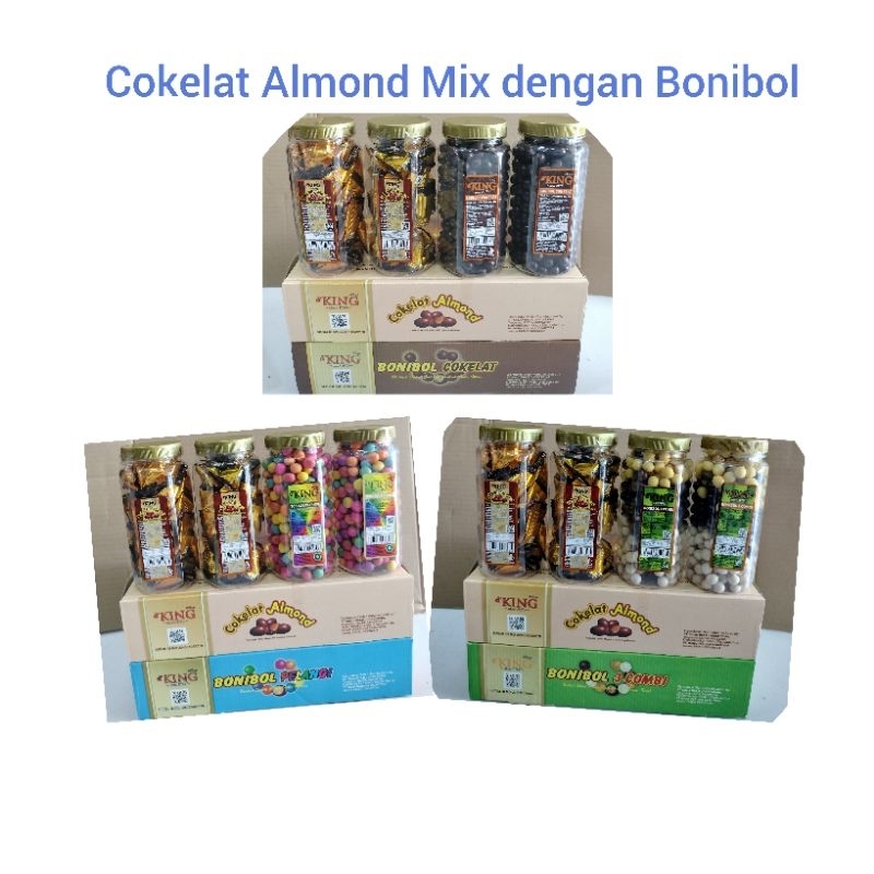 Jual Cokelat Bonibol Kacang Almond 1 Dus isi 4 Toples | Shopee Indonesia