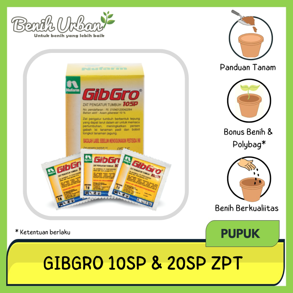 Jual GibGro 10 SP 1GR ZPT Zat Pengatur Tumbuh Tanaman Hormon ...