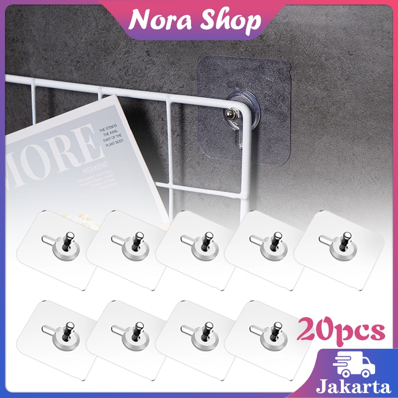 Jual 20pcs Baut Perekat Gantungan Baut Wall Sticky Hook Tidak Perlu ...
