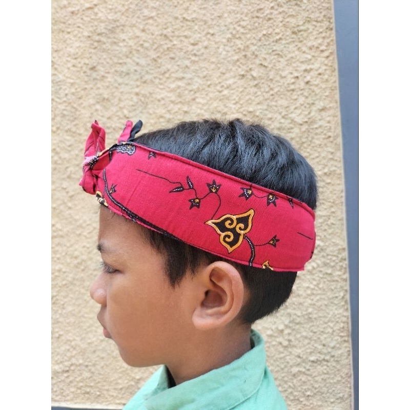 Jual makuta wangsa iket sunda motif kangkungan hitam bisa COD | Shopee ...