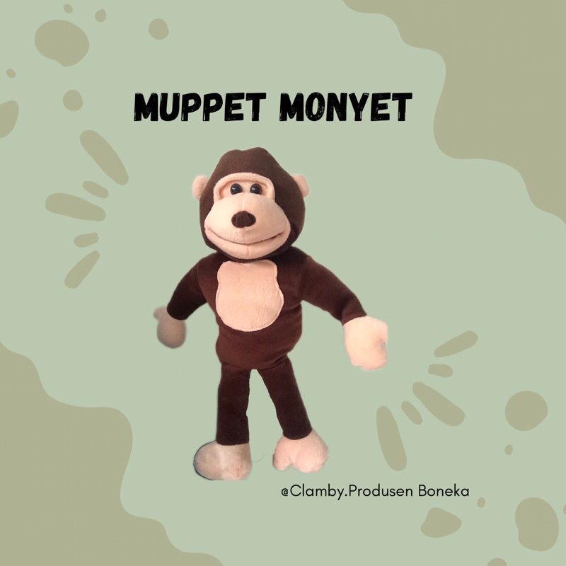 Jual Boneka Tangan Muppet 50cm Monyet Gorilla| Peraga Dongeng|Hand ...