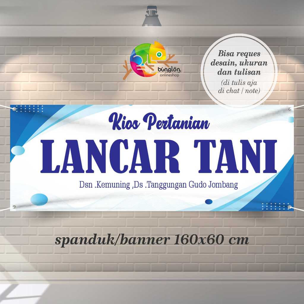 Jual Spanduk Banner Kios Pertanian Free Custom Desain | Shopee Indonesia