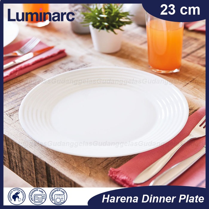 Jual Luminarc Piring Harena 23cm/Piring Makan/Piring Luminarc/Dinner ...