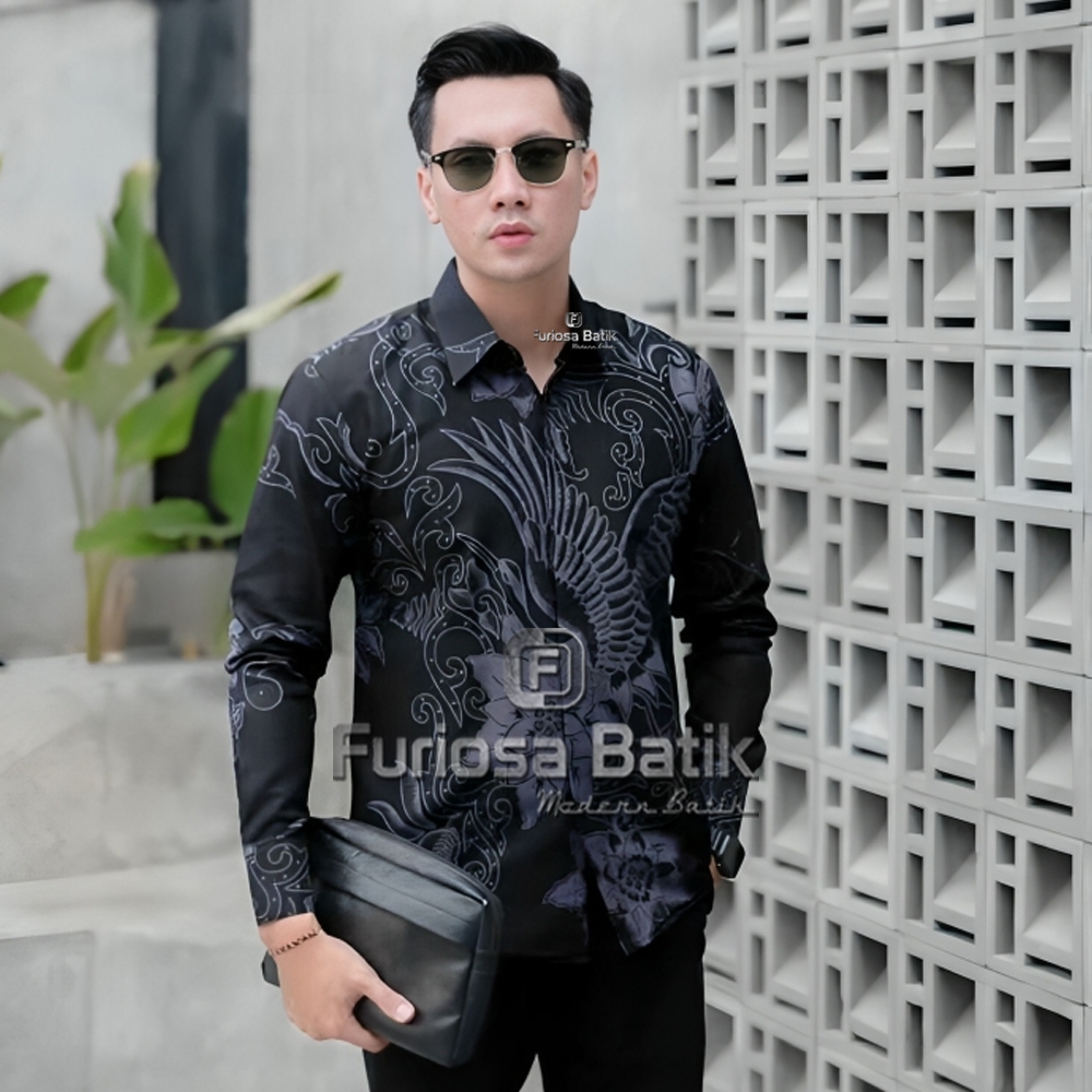 Jual Furiosa Batik ARJUNA ABU Baju Batik Pria Lengan Panjang Batik ...