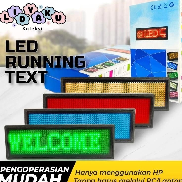 Jual Buruan Dapatkan Nametag LED Mini Custom Bluetooth Papan nama Name tag LED Elektronik ...