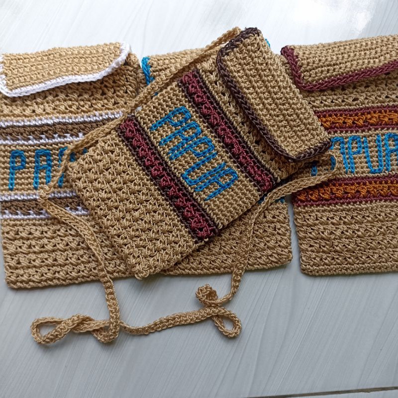 Jual Tas selempang papua, tas selempang untuk pria/wanita, rajut ...