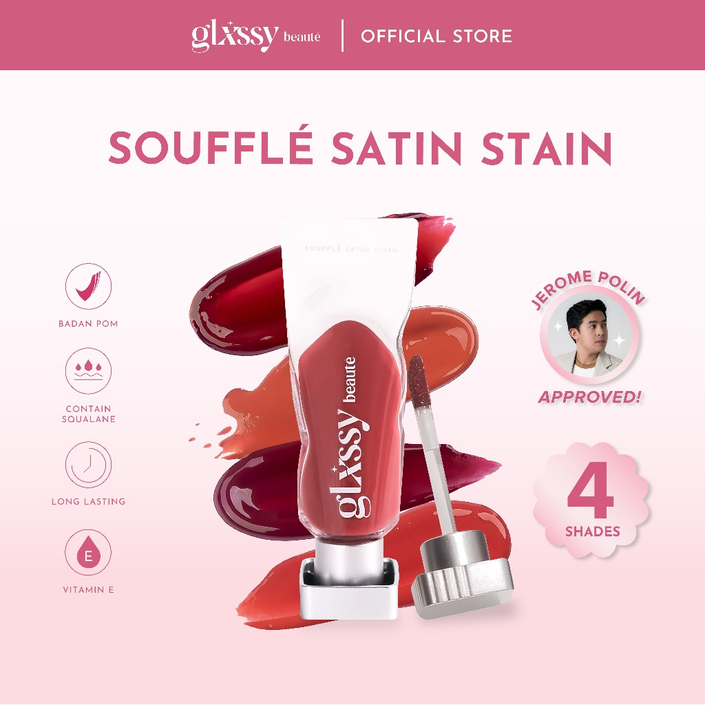 Jual GLXSSY Beaute Souffle Satin Stain - Lip Tint | Shopee Indonesia