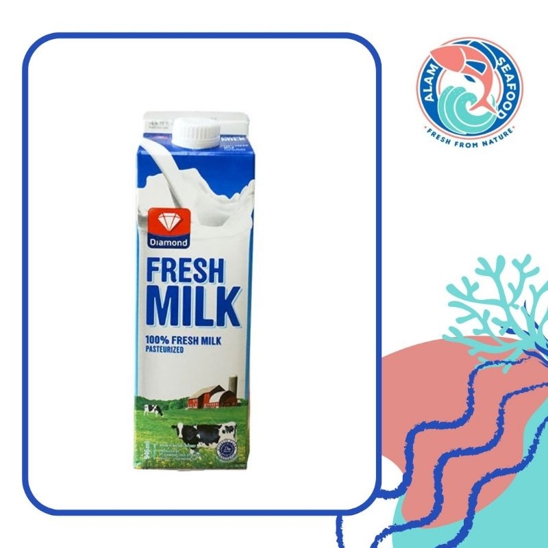 Jual Susu Diamond Fresh Milk 946ml plain Susu Pasteurisasi Pasteurized ...