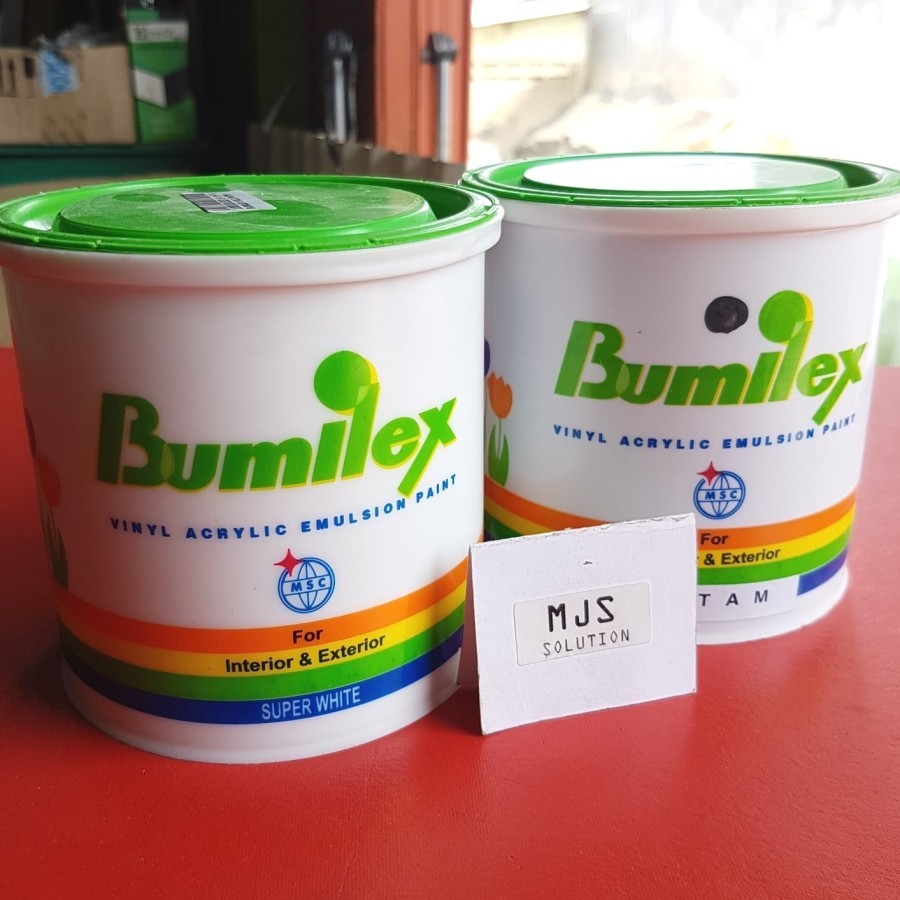 Jual CAT TEMBOK BUMILEX 1 KG CAT MURAH PLAFON DINDING GYPSUM WARNA ...