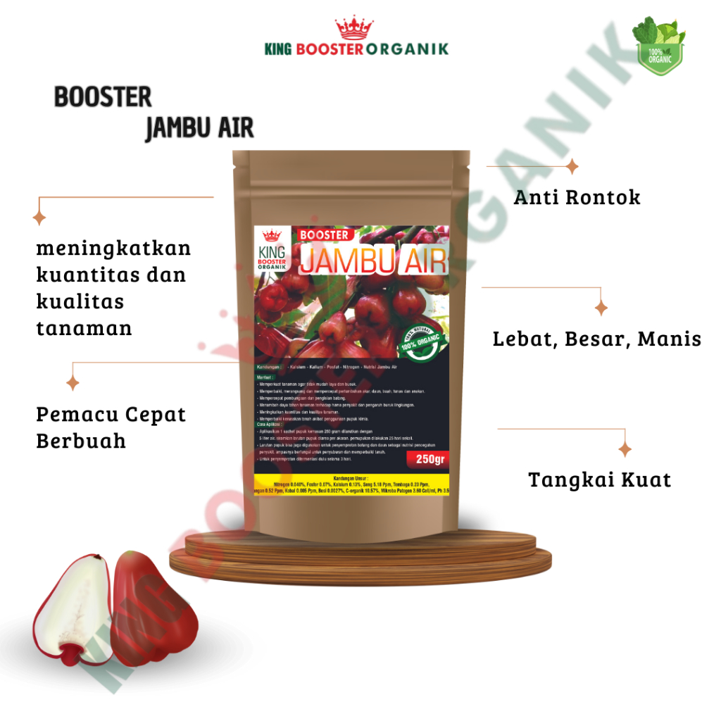 Jual Pupuk Jambu Organik 250g Penyubur Tanaman dan Pupuk Perangsang Booster Buah Jambu Air,Biji ...