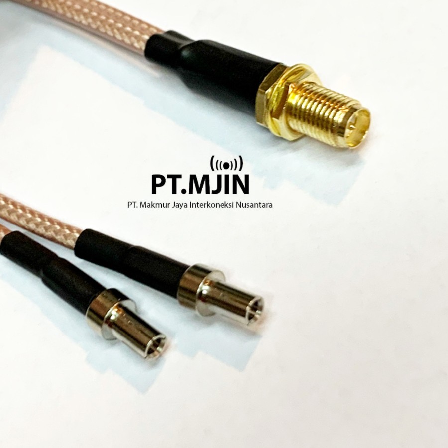 Jual Kabel Dual Pigtail TS9 Lurus ke RP SMA Female Panjang 20CM Kabel ...