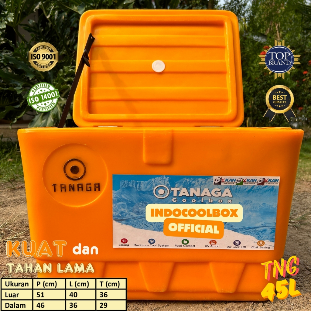Jual Cooler Box Tanaga 45 Liter Termos Es Kotak Tempat Es Batu Daging ...