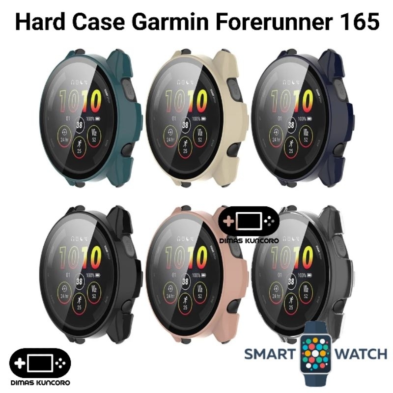 Jual Hard Case Garmin Forerunner 165 cover casing tempered glass anti ...