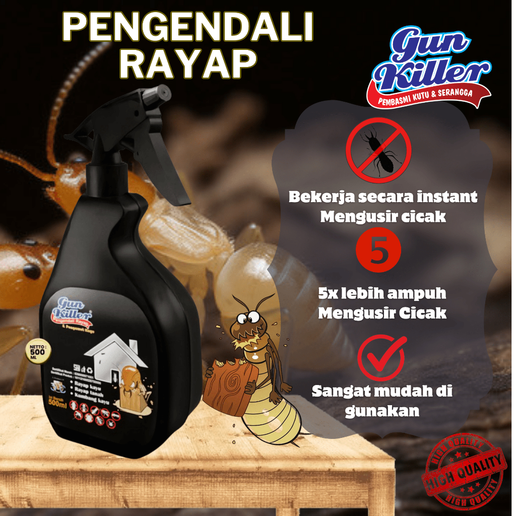 Jual Gun Killer cairan anti rayap pembasmi rayap racun semprot super ...