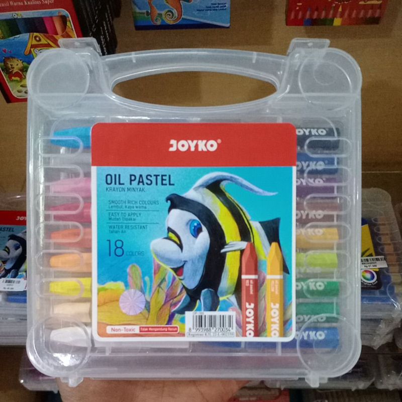 Jual Oil Pastel Crayon Joyko 18 Warna Non Toxic (U2313) | Shopee Indonesia