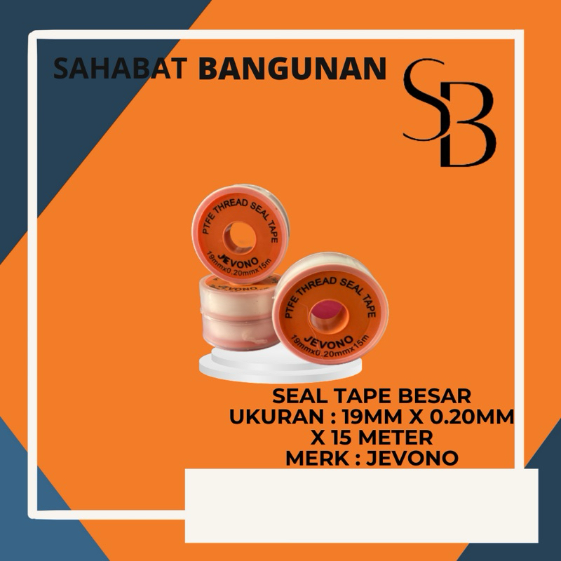 Jual Seal tape jumbo / isolasi kran jumbo ukuran 19mm x 15 meter ...