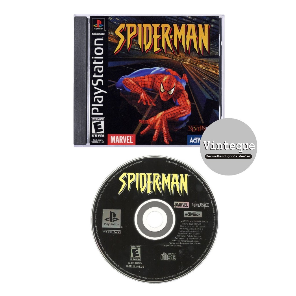 Jual Kaset CD PS1 Playstation 1 Original Pabrik Spider Man | Shopee ...