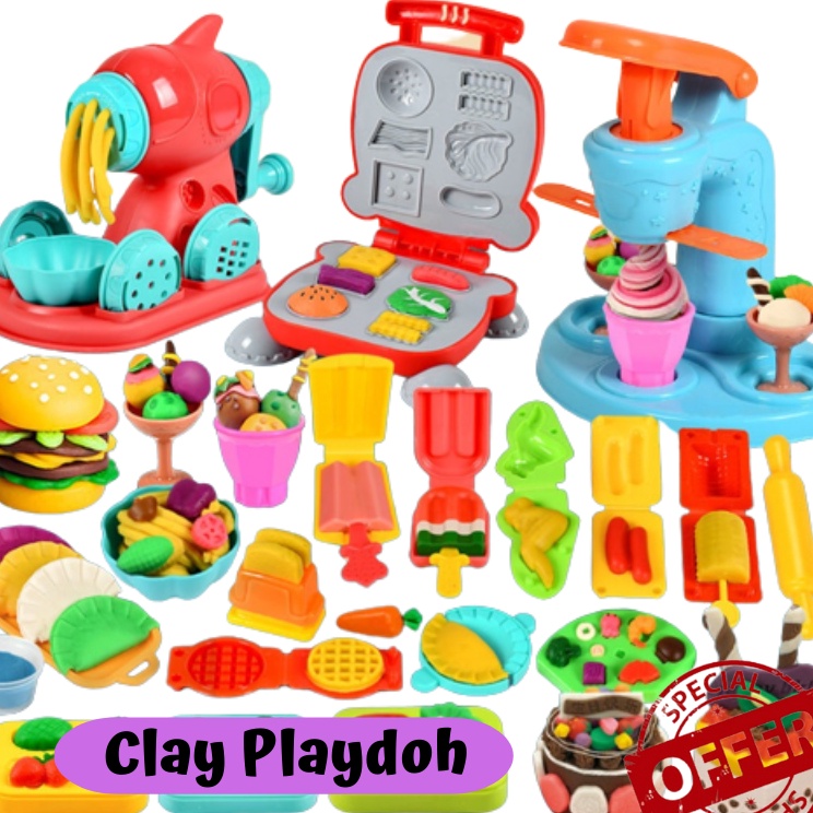 Jual YAz FULLSET clay play dough doh pretend play mainan lilin anak ...