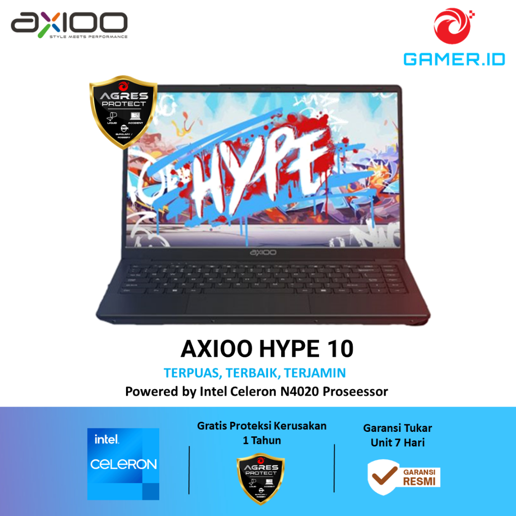 Jual AXIOO HYPE 10 Intel Celeron N4020 8GB 256GB DOS/Win10 14" HD BROWN ...