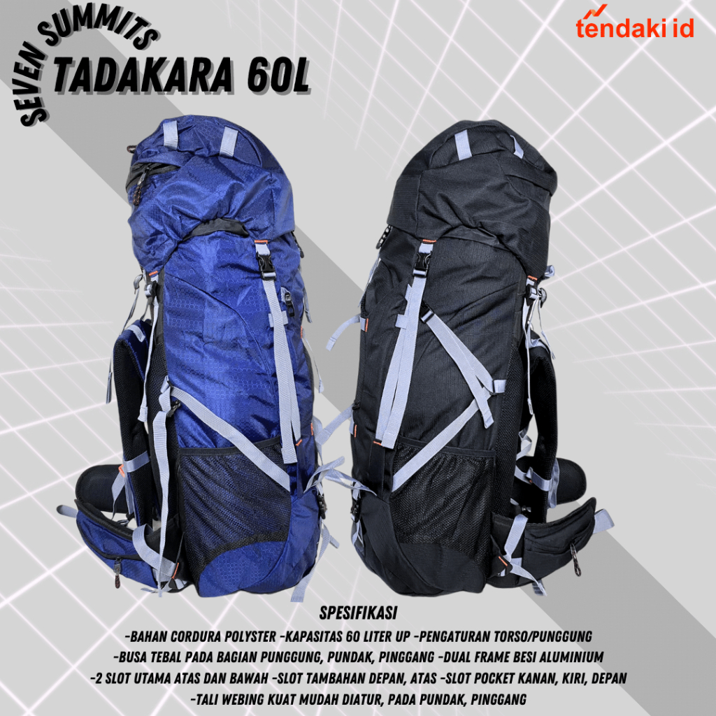 Jual CARRIER SEVEN SUMMITS 60L / Tas Carrier Seven Summits 60L Free Raincover / Citagami 60L ...