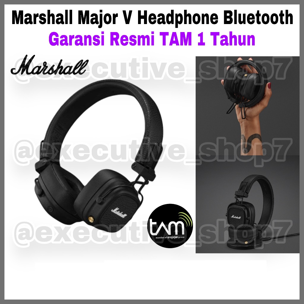 Jual Marshall Major V Headphone Bluetooth - Garansi Resmi TAM 1 Tahun ...