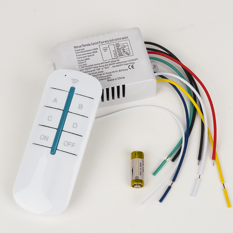 Jual Saklar Remote 4 Way 220V 4*1000w / Remote Control Switch 4 Channel ...