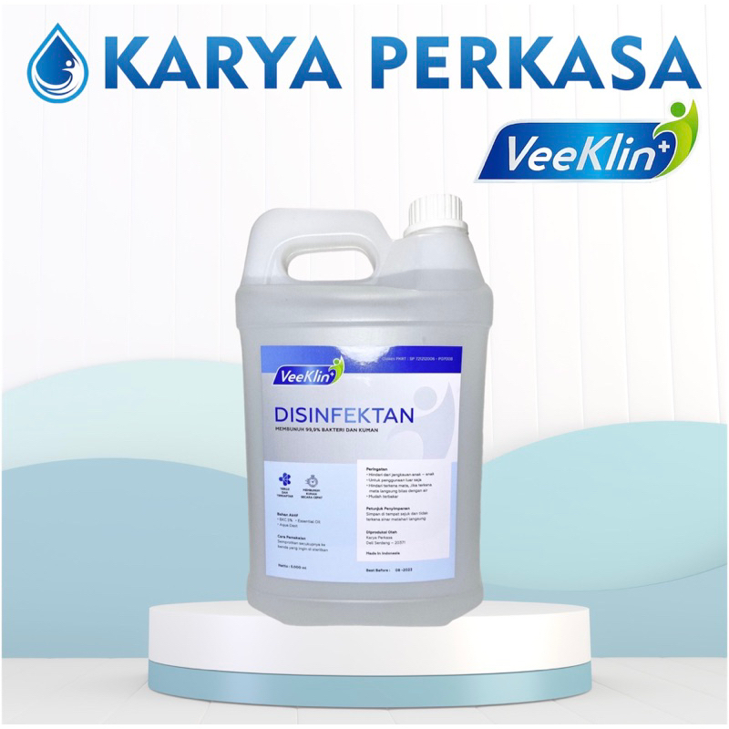 Jual Desinfektan / Disinfektan / Membunuh Kuman 5 Liter Merek VeeKlin ...