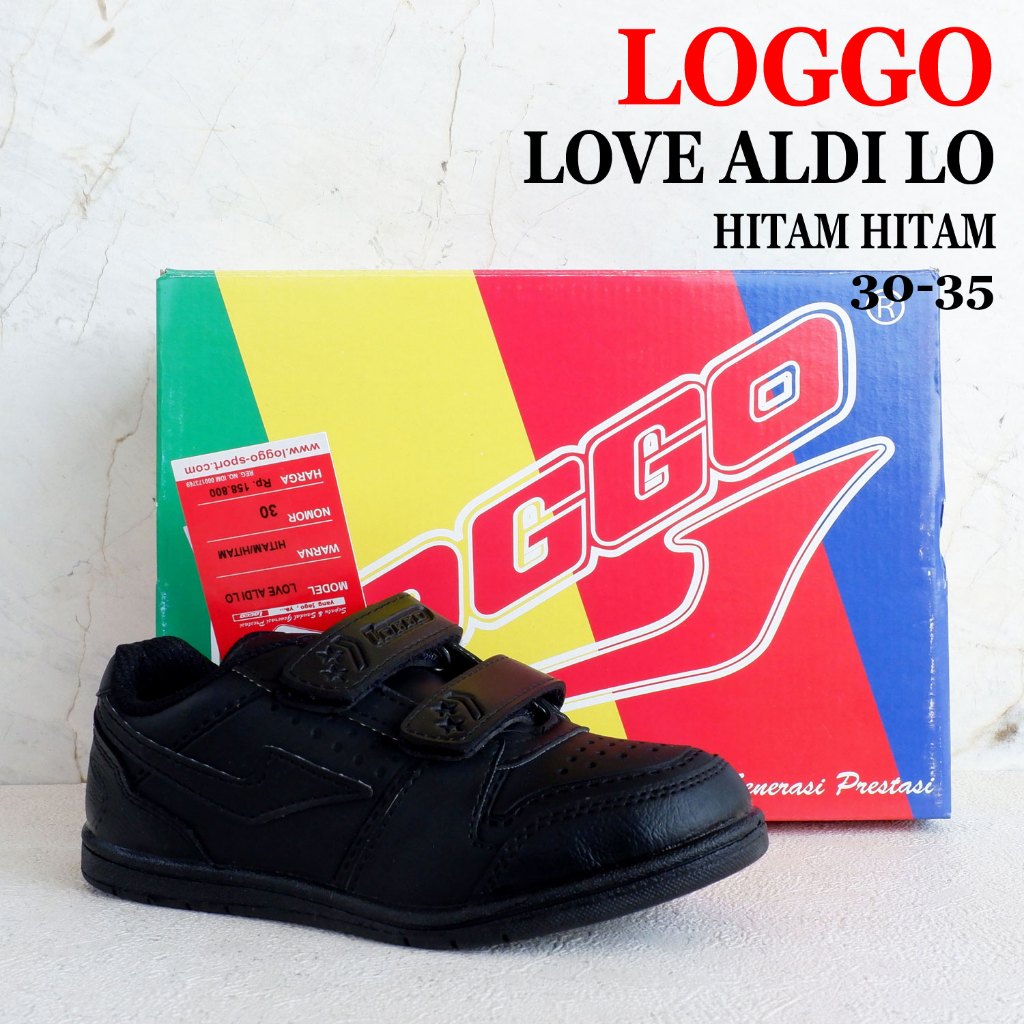 Jual Sepatu sekolah LOGGO - LOVE ALDI LO & ALVIN LO - size 30-35 ...