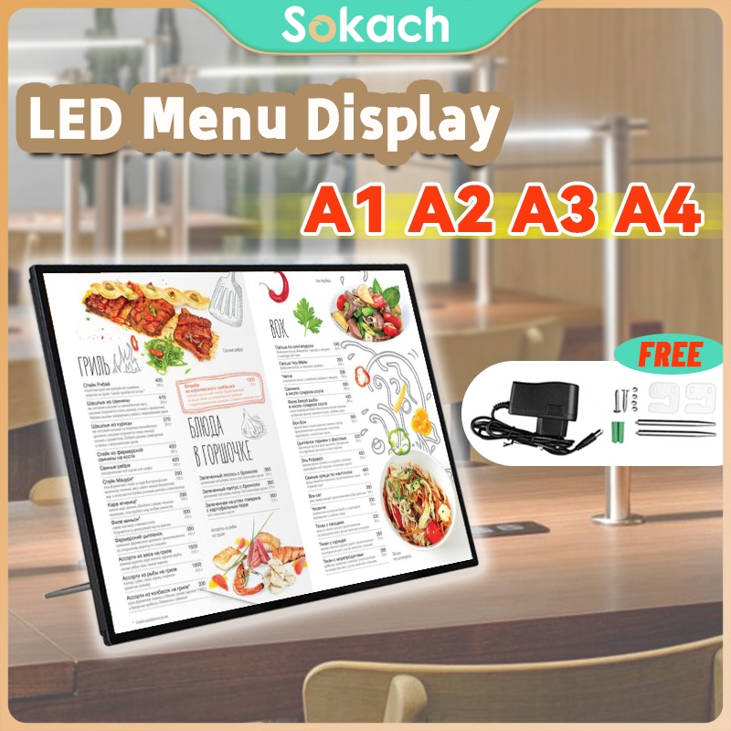 Jual LED Cafe Menu Board/LED Sign board/Slim Light Box/LED Light Box/LED Display Sign Board/LED ...