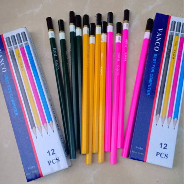 Jual PENSIL 2B VANCO FOR COMPUTER (1 PAK ISI 12 PCS) | Shopee Indonesia