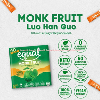 Jual Equal Monk Fruit 60gr 40sticks Ultimate Sugar Replacement Gula Nol ...