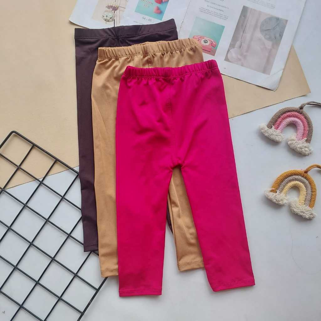 Jual 3pcs Leging Anak Perempuan 1 2 3 4 5 6 Tahun Spandek Rayon ...